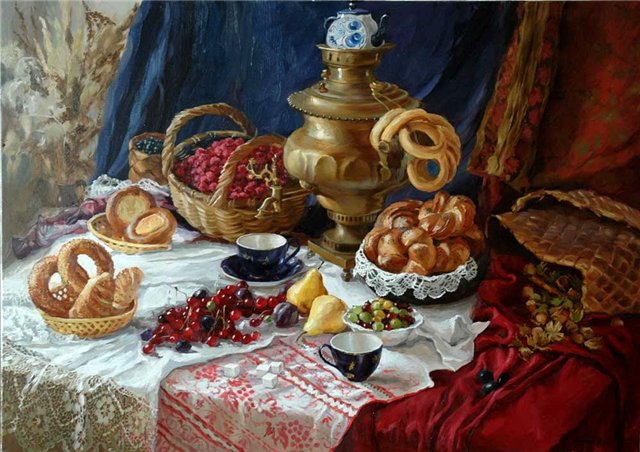 The tradition of tea drinking in Russia.