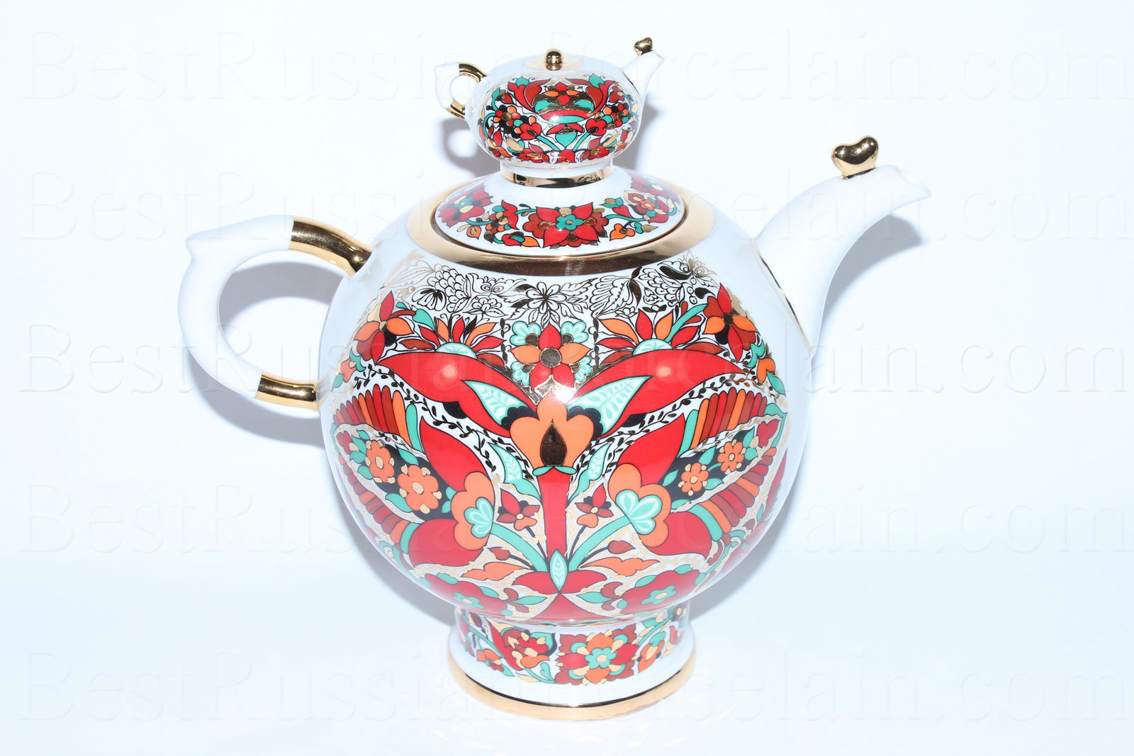 Buy Teapot Red Rooster | BestRussianPorcelain.com